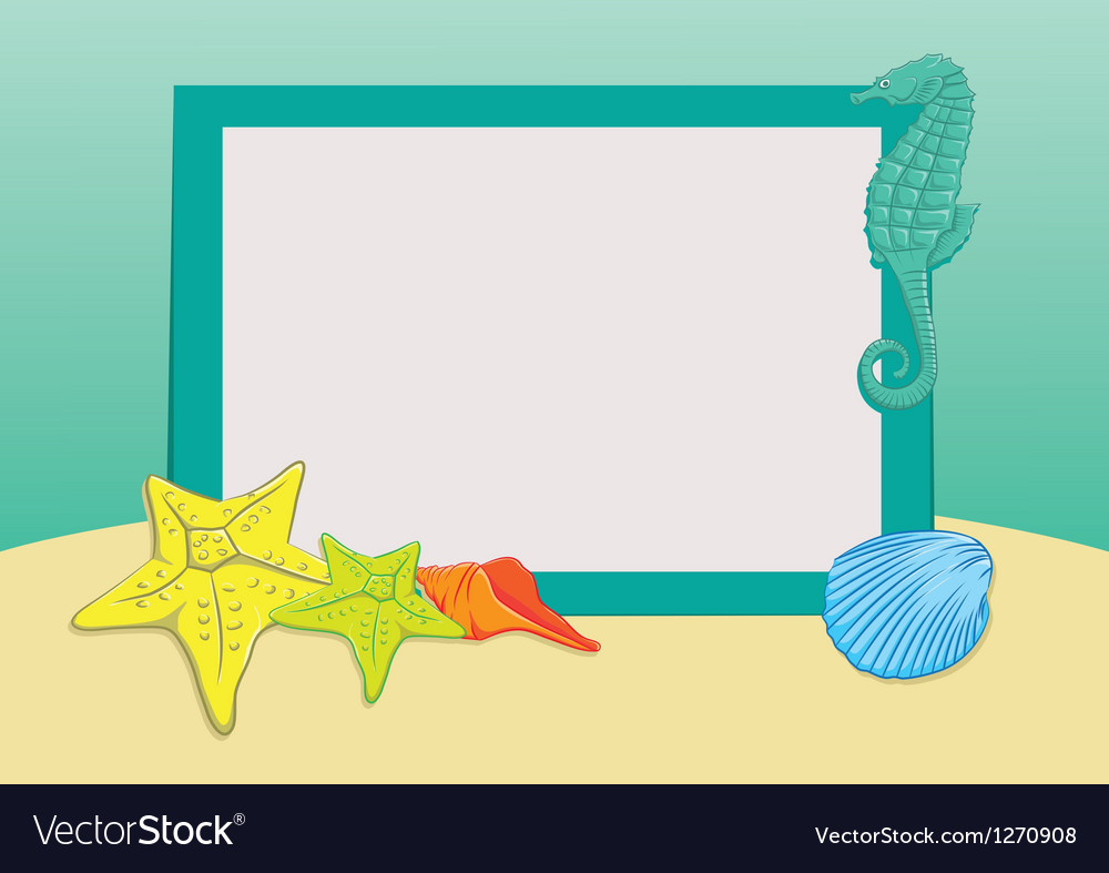 Beach frame Royalty Free Vector Image - VectorStock