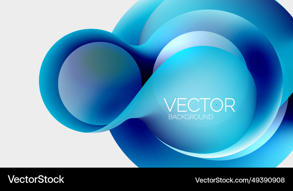 Beautiful flowing round shapes and circles Vector Image