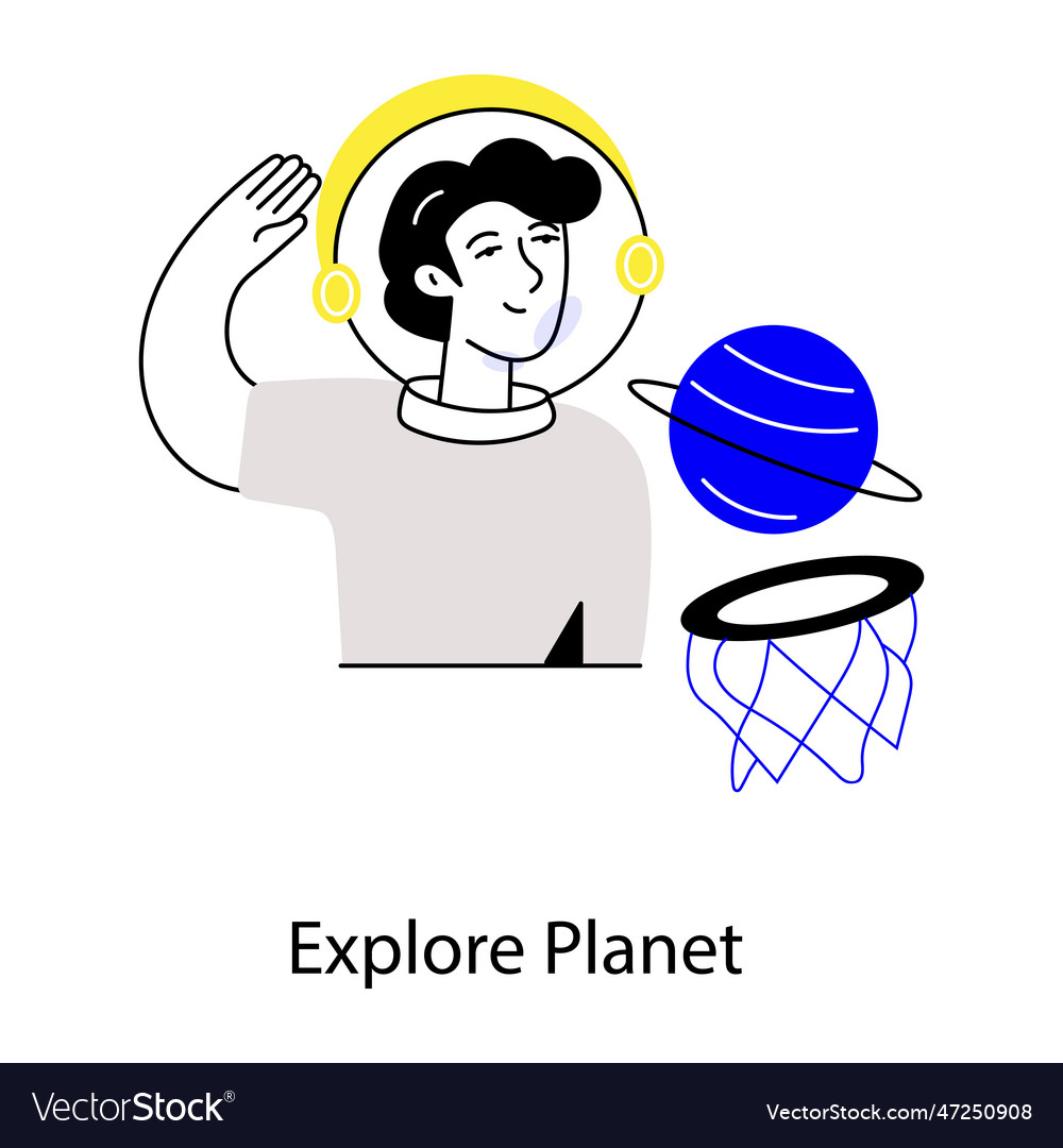 Explore planet Royalty Free Vector Image - VectorStock