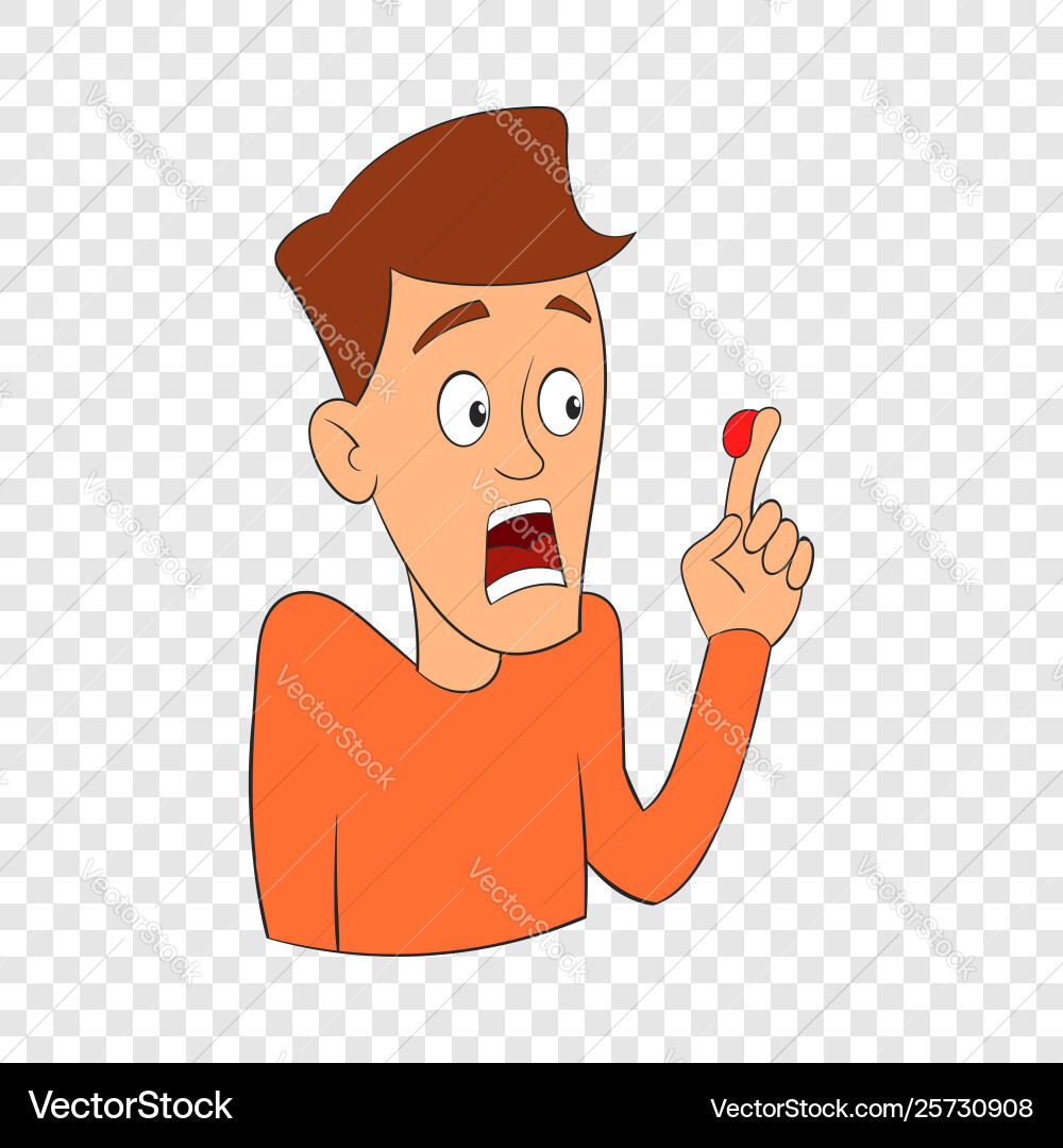 Fear blood icon cartoon style Royalty Free Vector Image