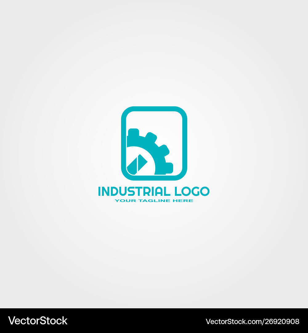 Industrial logo template for business Royalty Free Vector