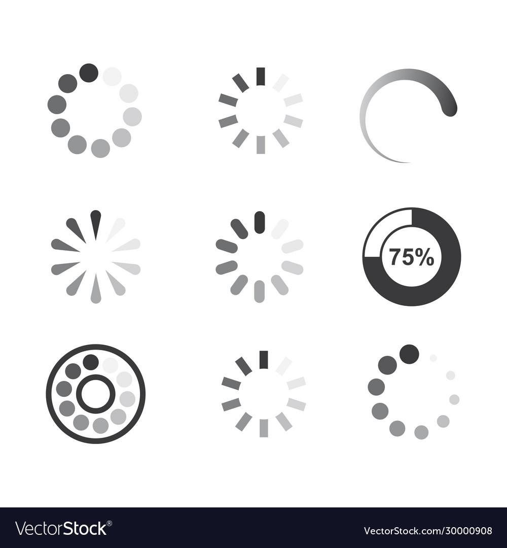 Loading indicator icon design Royalty Free Vector Image