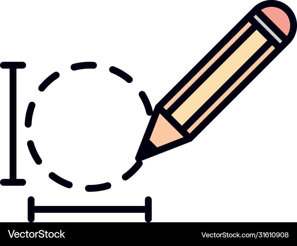 Math education school science pencil drawing Vector Image