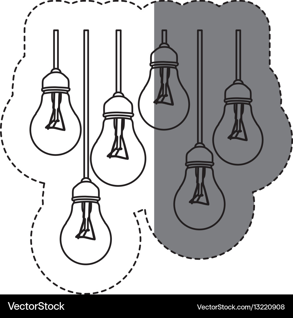 Monochrome contour sticker with silhouette Vector Image