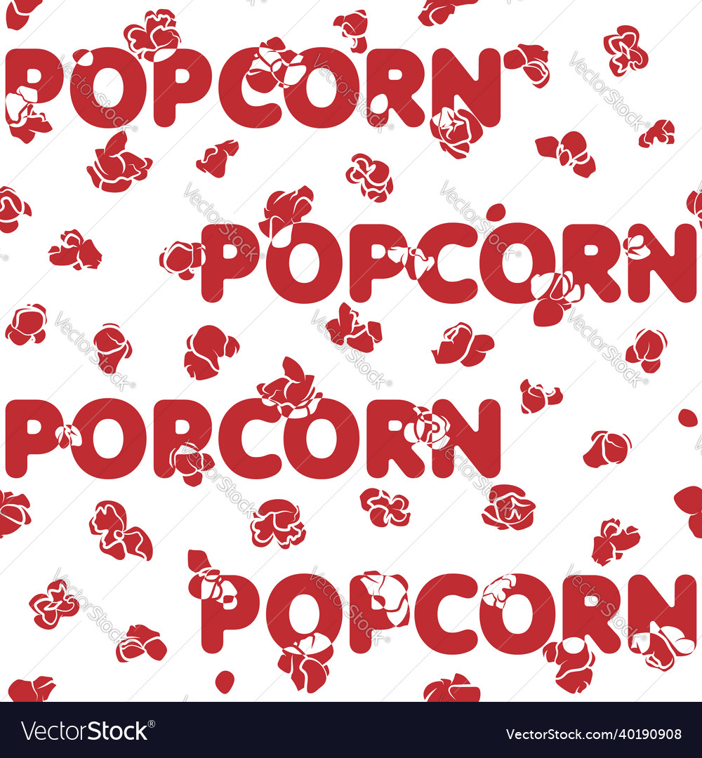 Seamless pattern with popcorn Royalty Free Vector Image