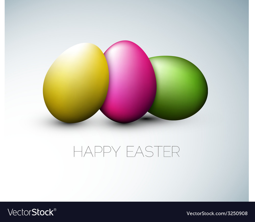 Simple happy easter card Royalty Free Vector Image