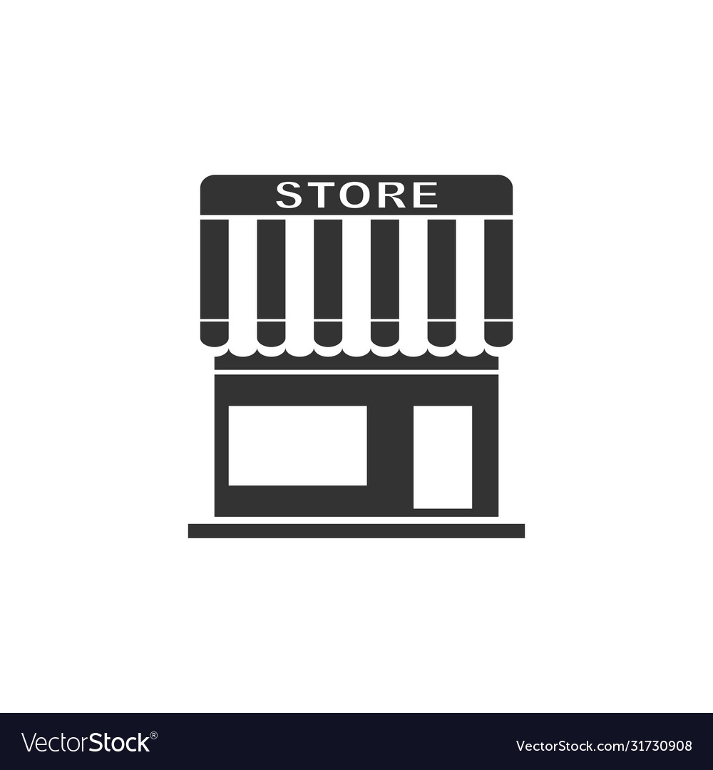 Store icon flat Royalty Free Vector Image - VectorStock