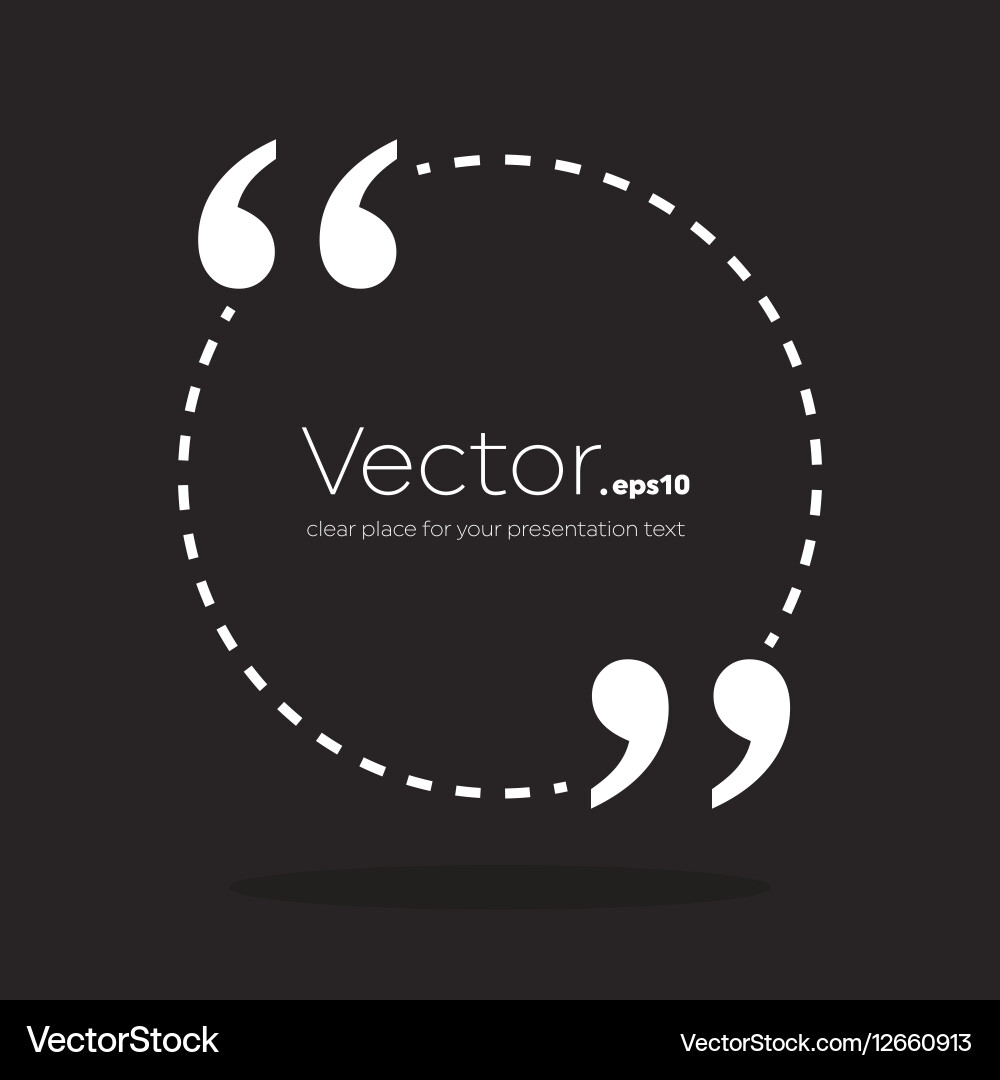 Abstract concept empty speech square quote Vector Image