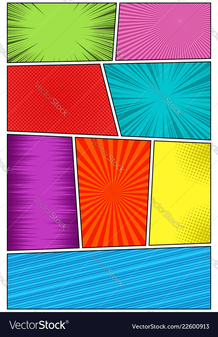 Comic book vertical template Royalty Free Vector Image