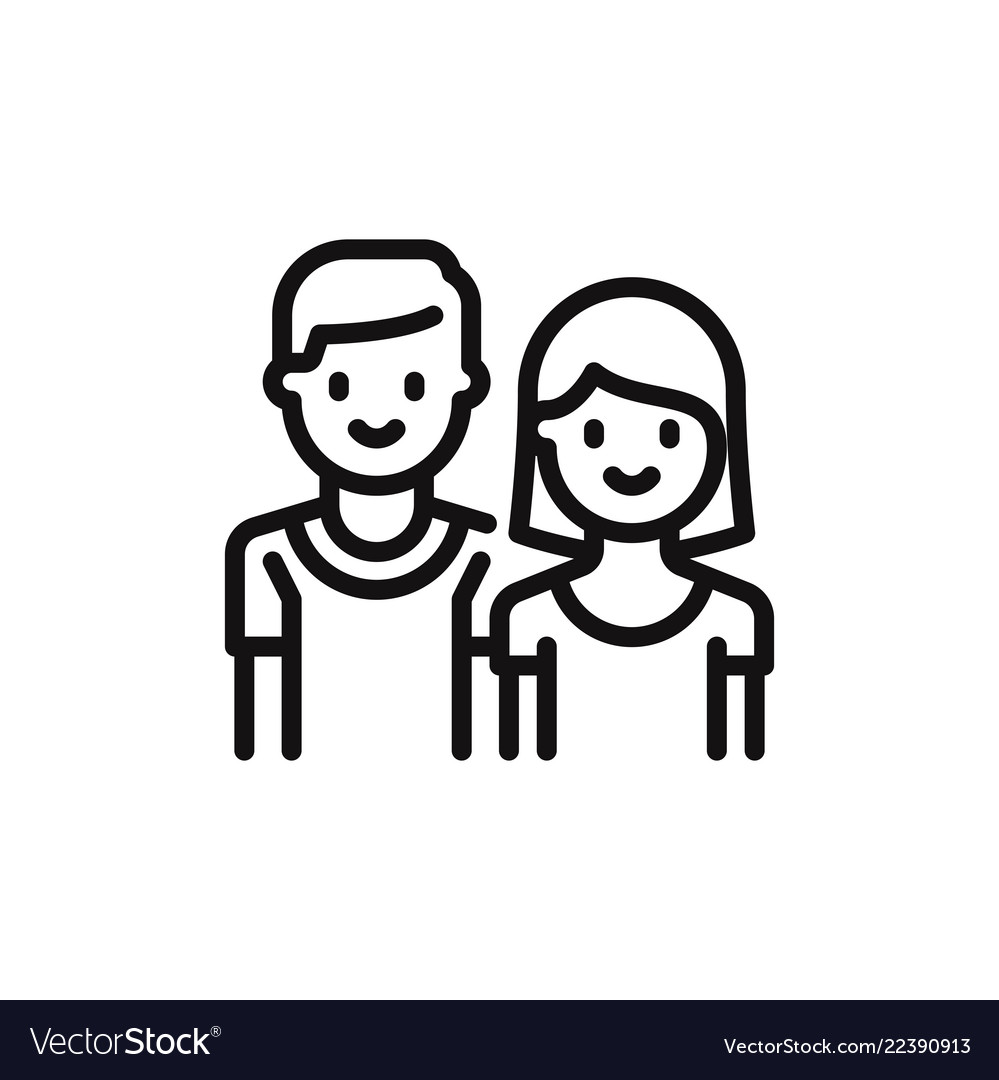 Couple icon Royalty Free Vector Image - VectorStock