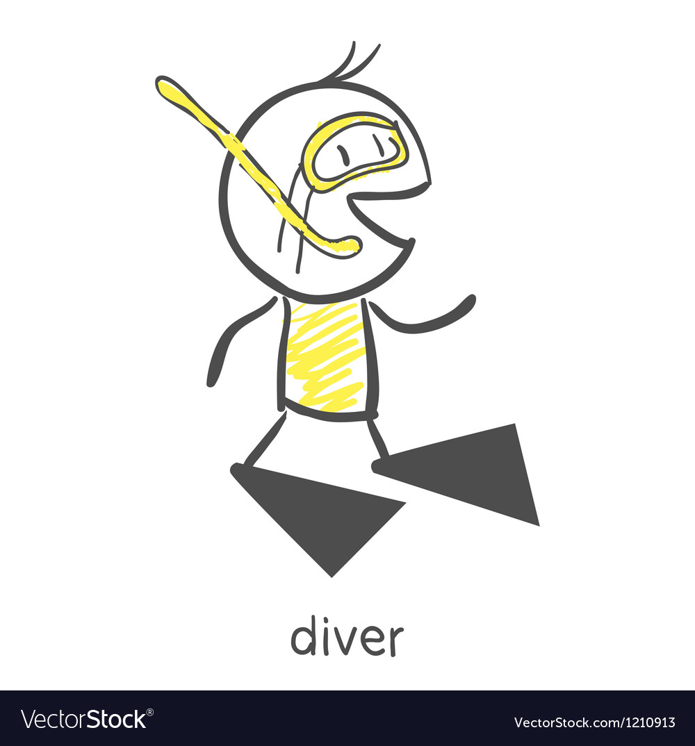 Diver Royalty Free Vector Image - VectorStock