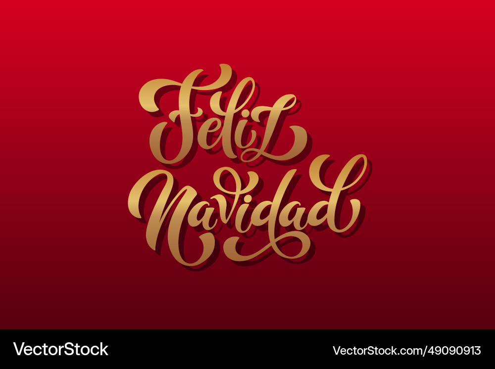 Feliz navidad spanish merry christmas modern Vector Image