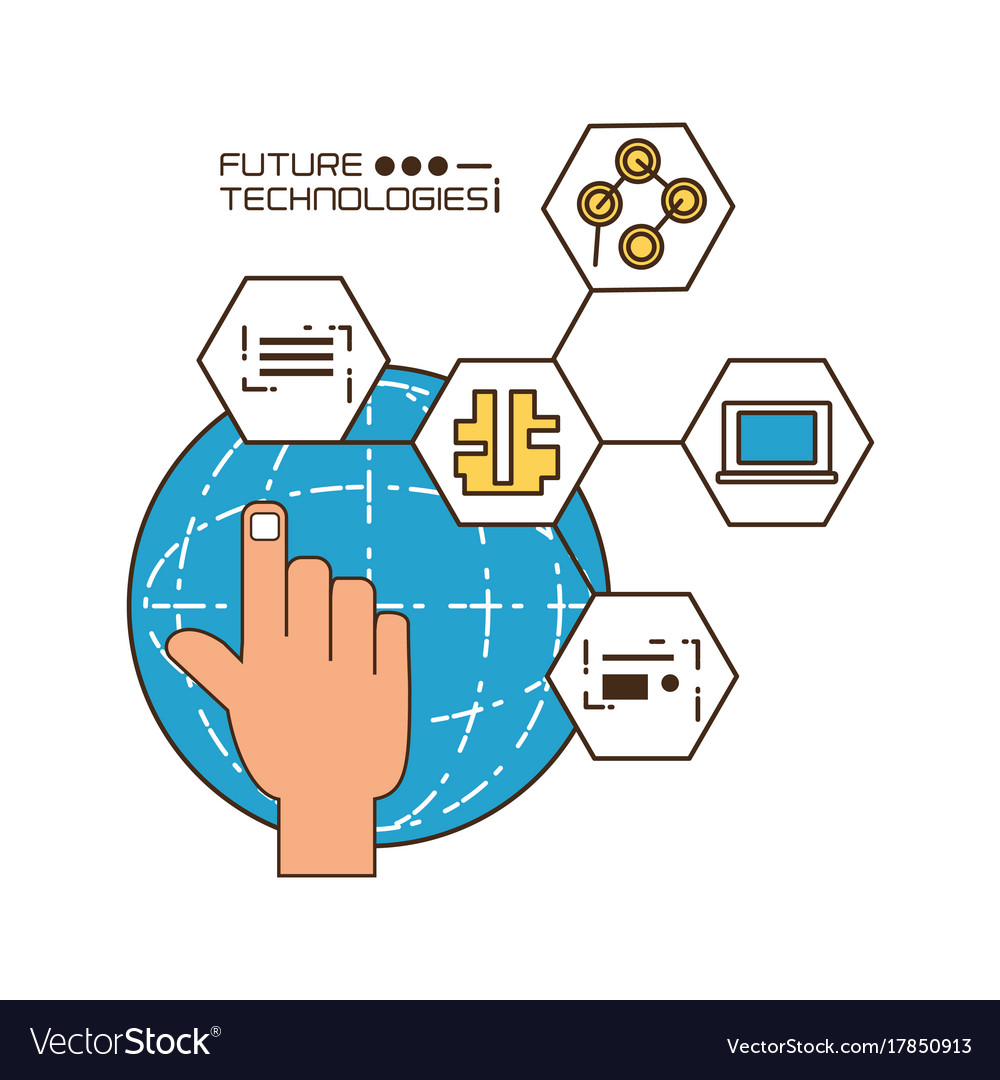 Future technologies design Royalty Free Vector Image