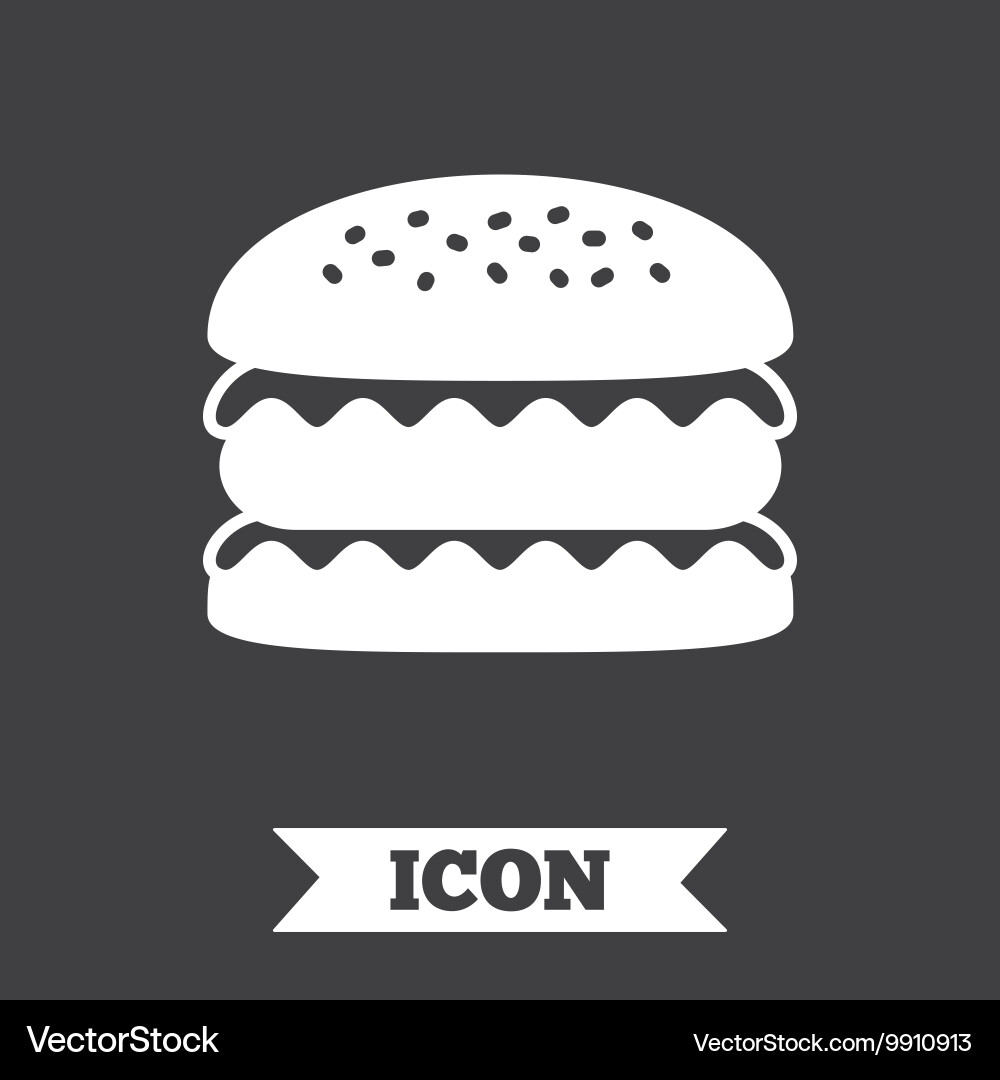 Hamburger icon burger food symbol Royalty Free Vector Image