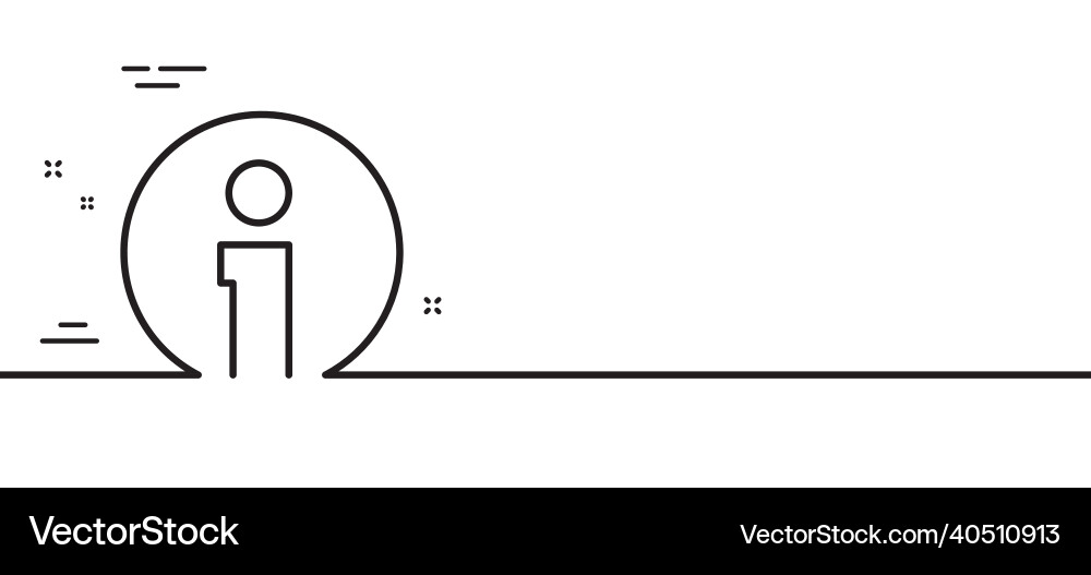 Info line icon information center sign minimal Vector Image