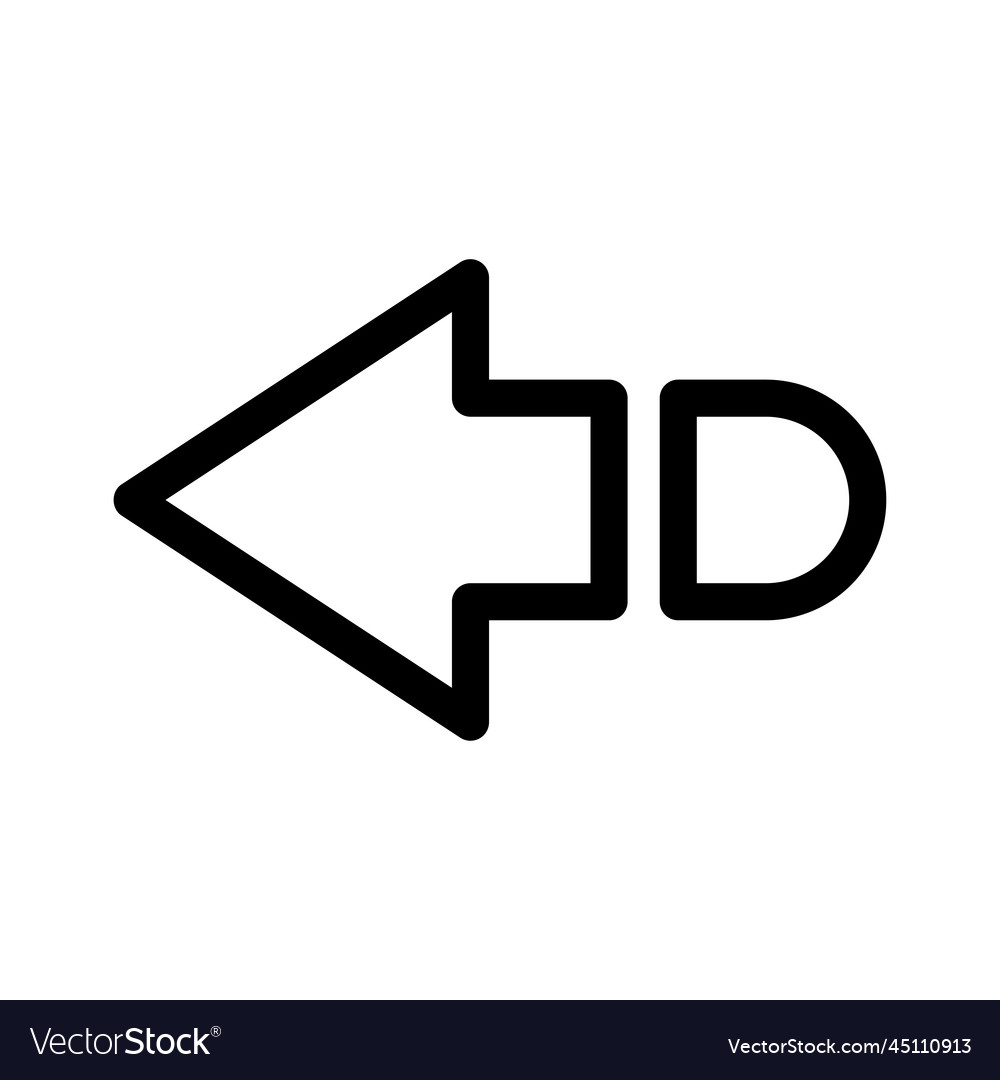 Left arrow icon Royalty Free Vector Image - VectorStock