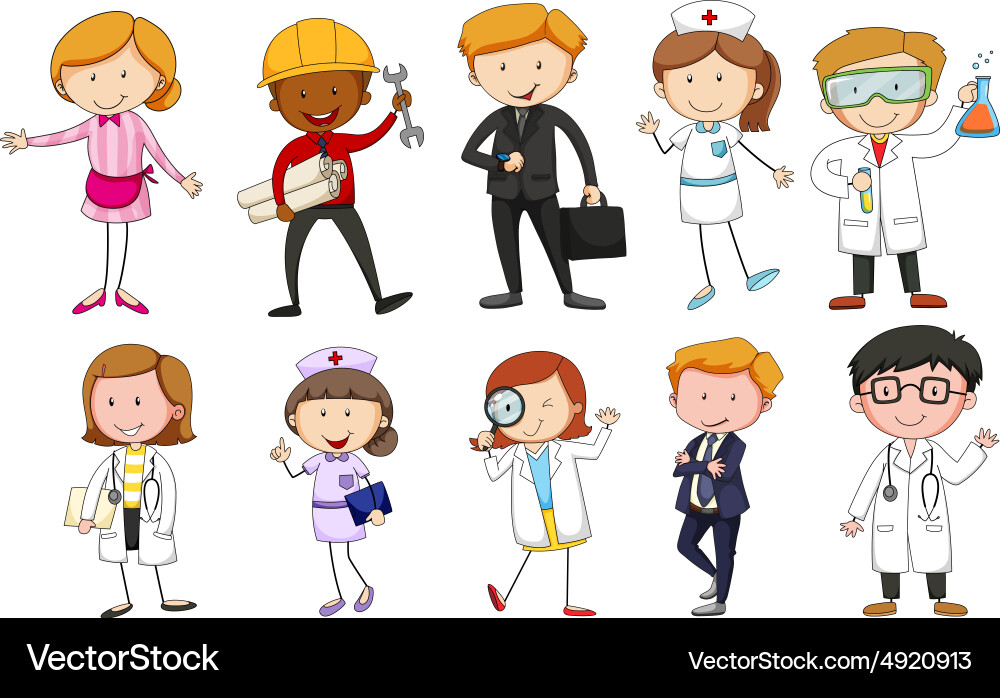 Occupations Royalty Free Vector Image - VectorStock