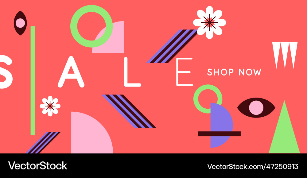 Poster sale bright abstract background Royalty Free Vector