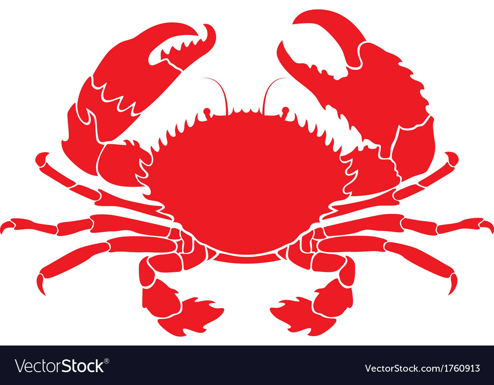Red crab Royalty Free Vector Image - VectorStock