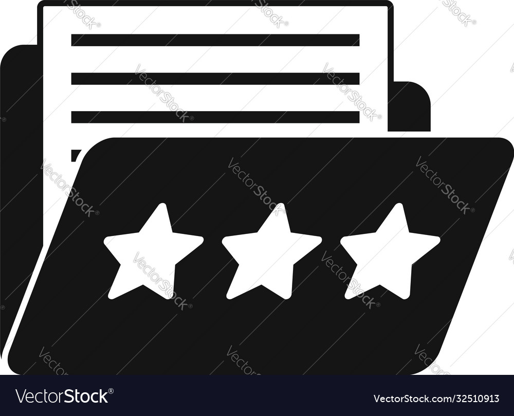 Remarketing star folder icon simple style Vector Image Remarketing star folder icon simple style Vector Image