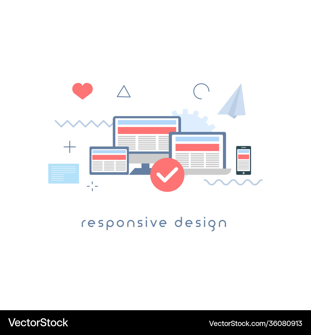 Responsive design concept Royalty Free Vector Image