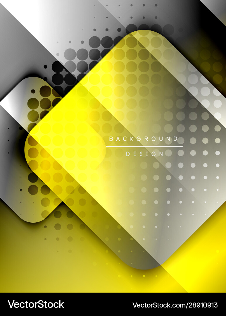 Rounded squares shapes composition geometric Vector Image