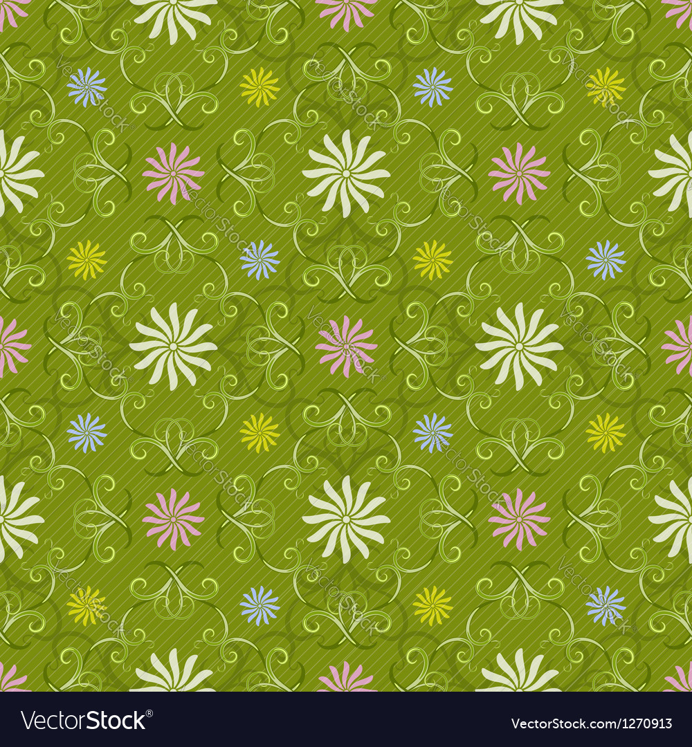 Seamless spring green pattern Royalty Free Vector Image