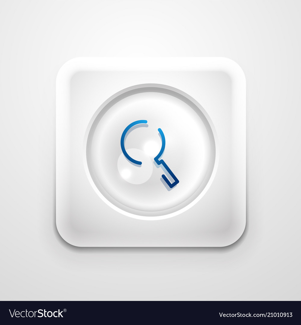 Search magnifier web button magnify icon modern Vector Image
