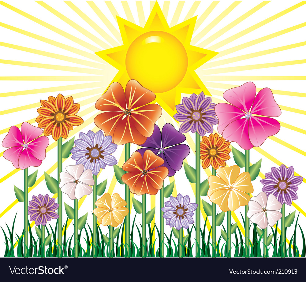 Spring day border Royalty Free Vector Image - VectorStock