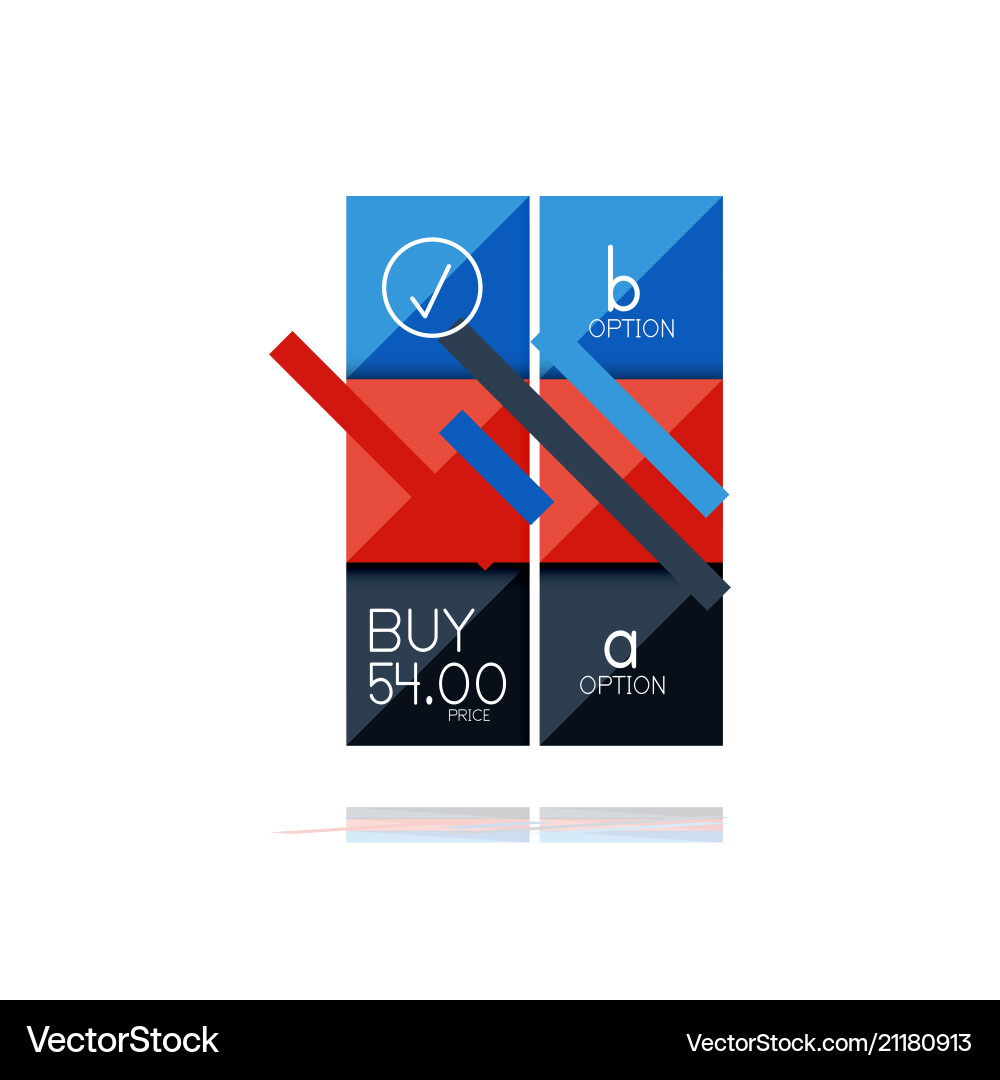Square option infographic banner data Royalty Free Vector