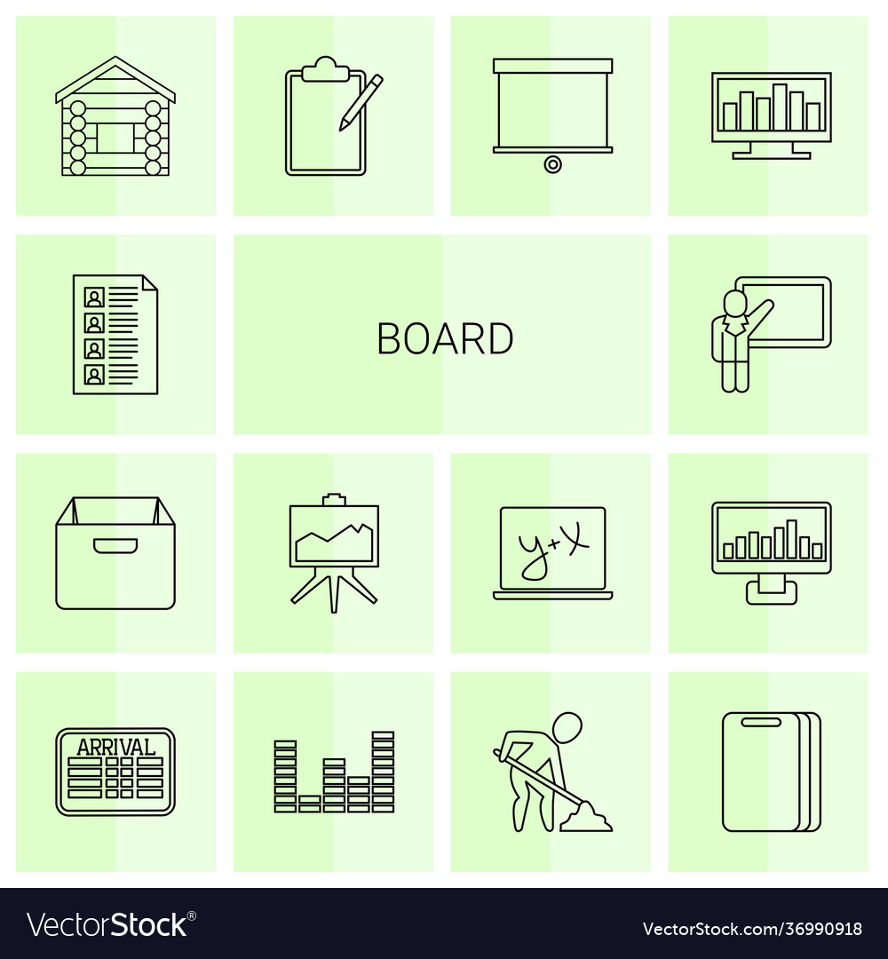 Board icons Royalty Free Vector Image - VectorStock