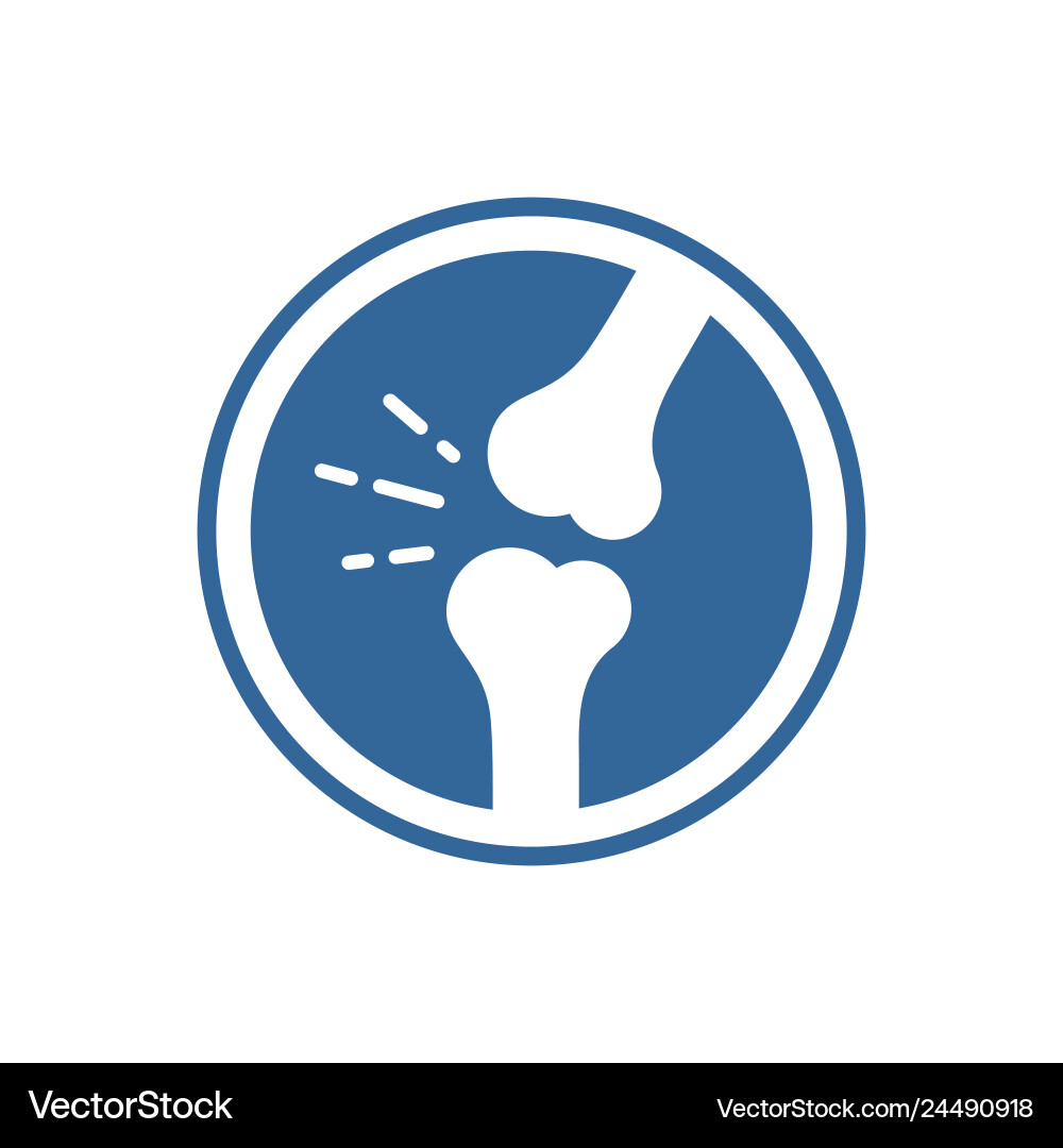 Bones and joints icon symbol knee or elbow Vector Image