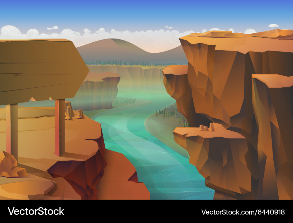 Canyon nature background Royalty Free Vector Image