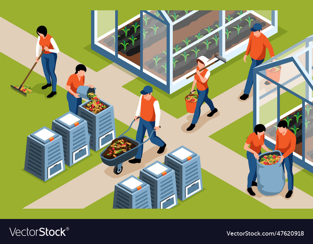 Compost isometric Royalty Free Vector Image - VectorStock