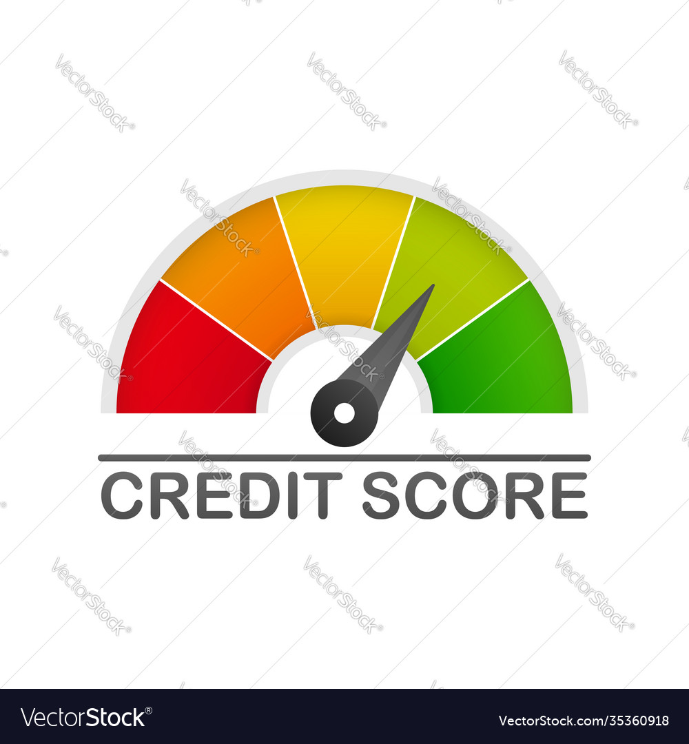 Detailed a credit score meter Royalty Free Vector Image Detailed a credit score meter Royalty Free Vector Image