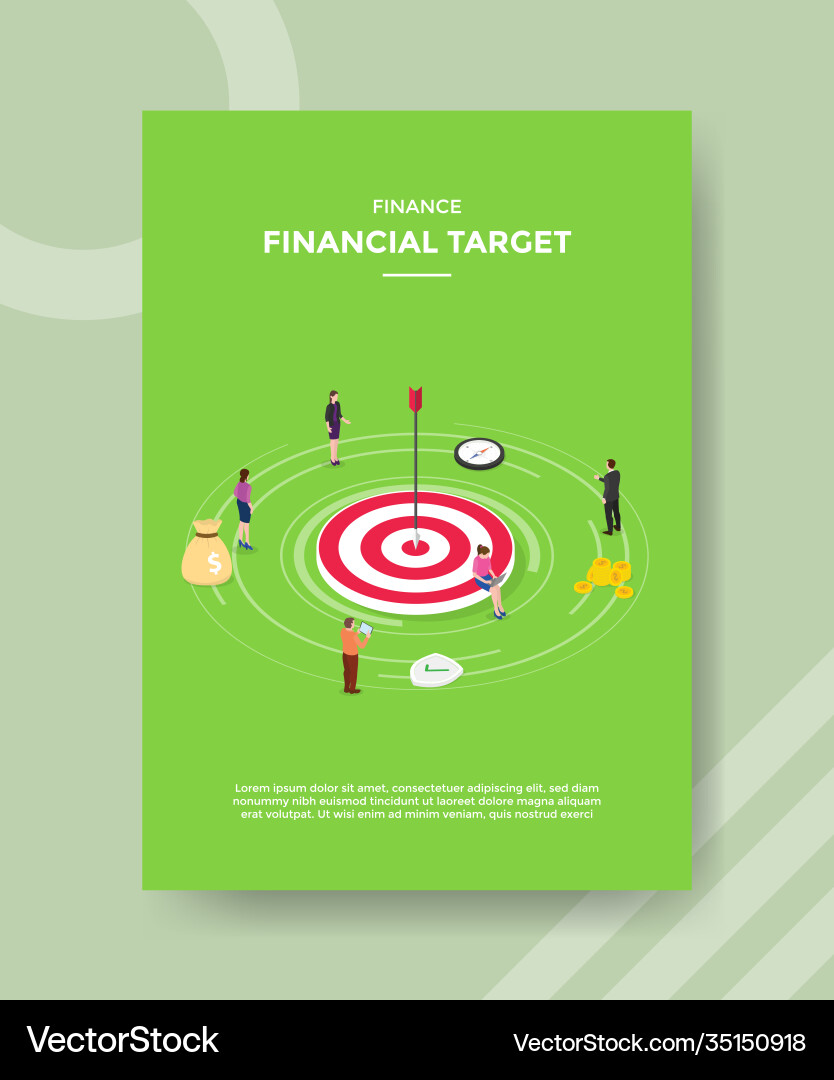 Finance financial target people around accuracy Vector Image