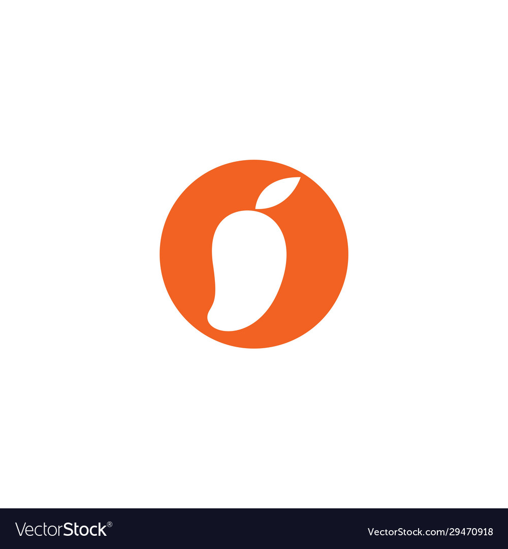 Mango logo flat design Royalty Free Vector Image