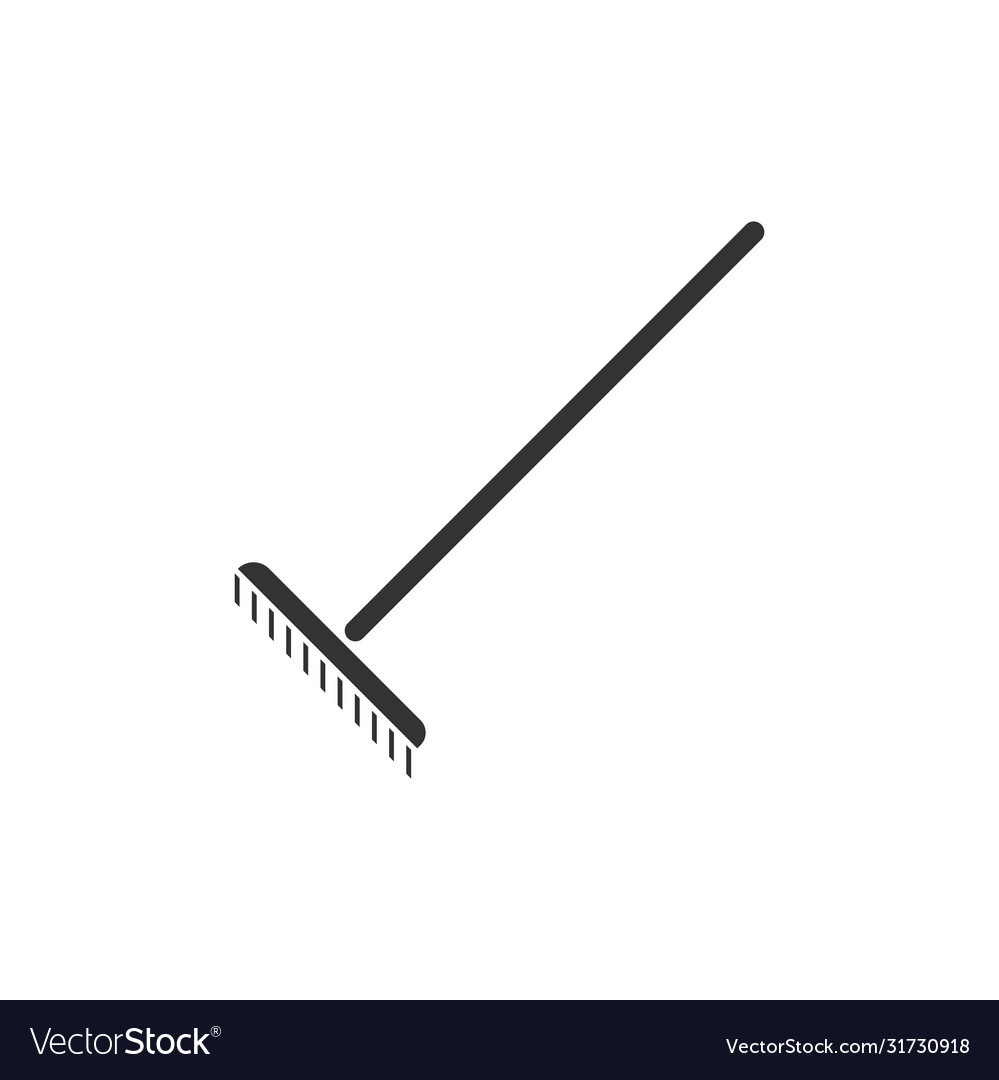 Rake icon flat Royalty Free Vector Image - VectorStock