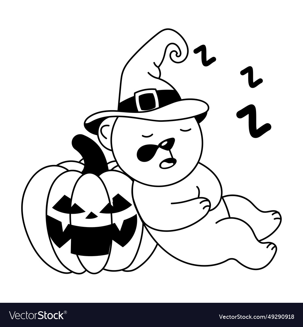 Sleeping witch Royalty Free Vector Image - VectorStock