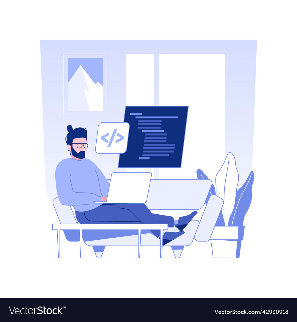 Software developer isolated concept Royalty Free Vector