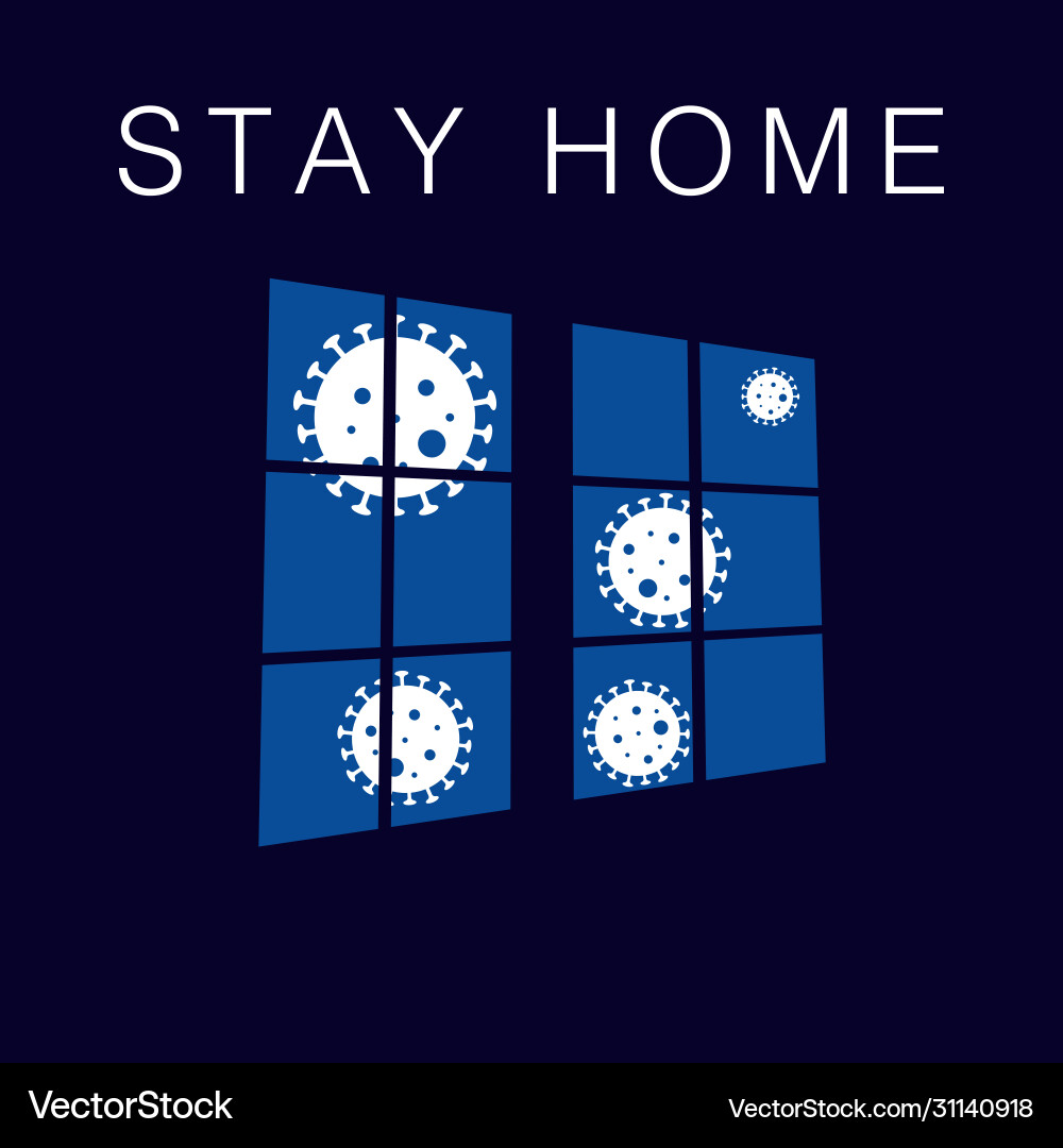 Stay home self isolation coronavirus quarantine Vector Image