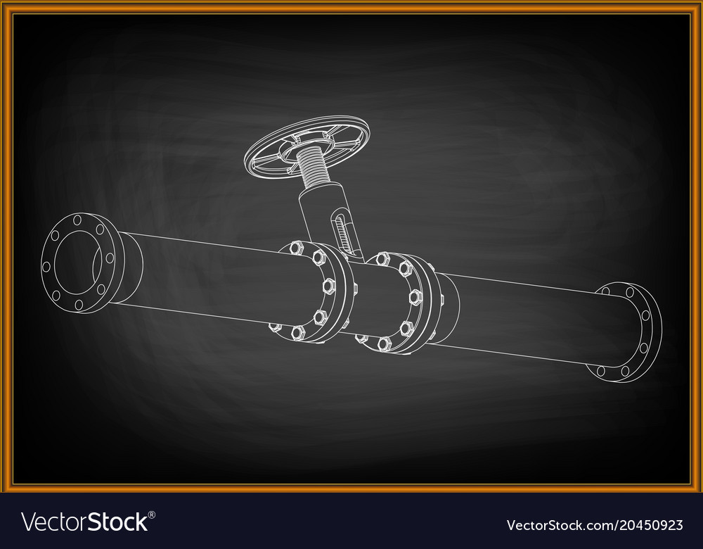 3d model of an pipeline Royalty Free Vector Image