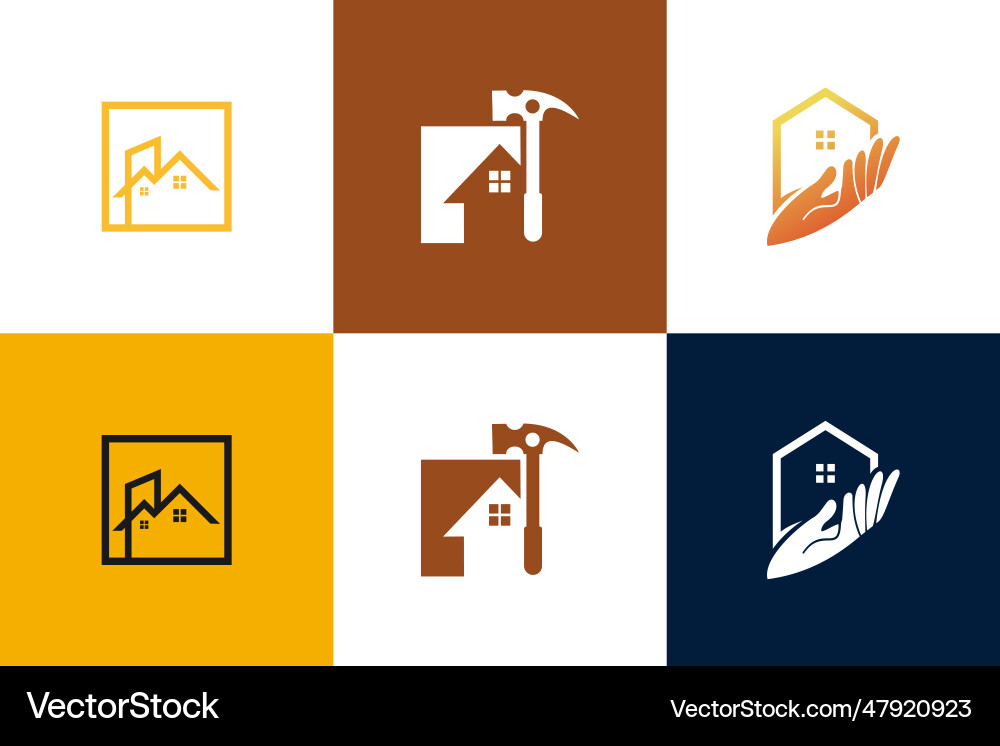 Building and house logo design collection with Vector Image