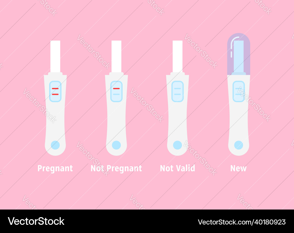 Cartoon set of different pregnancy tests Vector Image