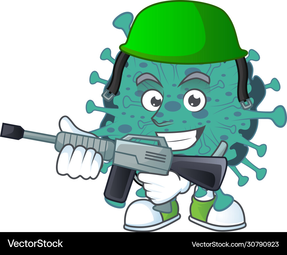 Critical coronavirus as an army having machine gun