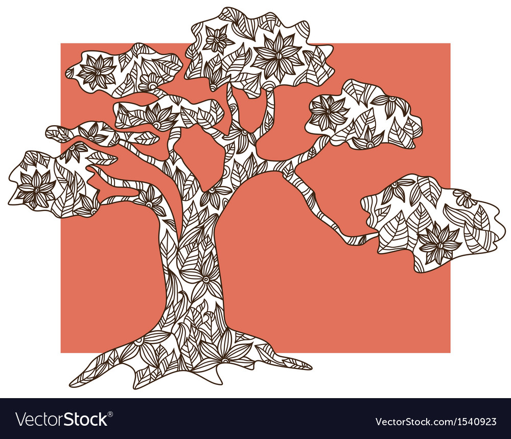 Decorative tree Royalty Free Vector Image - VectorStock