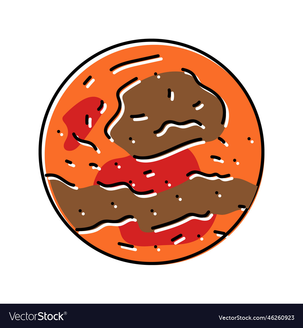 Mars planet color icon Royalty Free Vector Image Mars planet color icon Royalty Free Vector Image