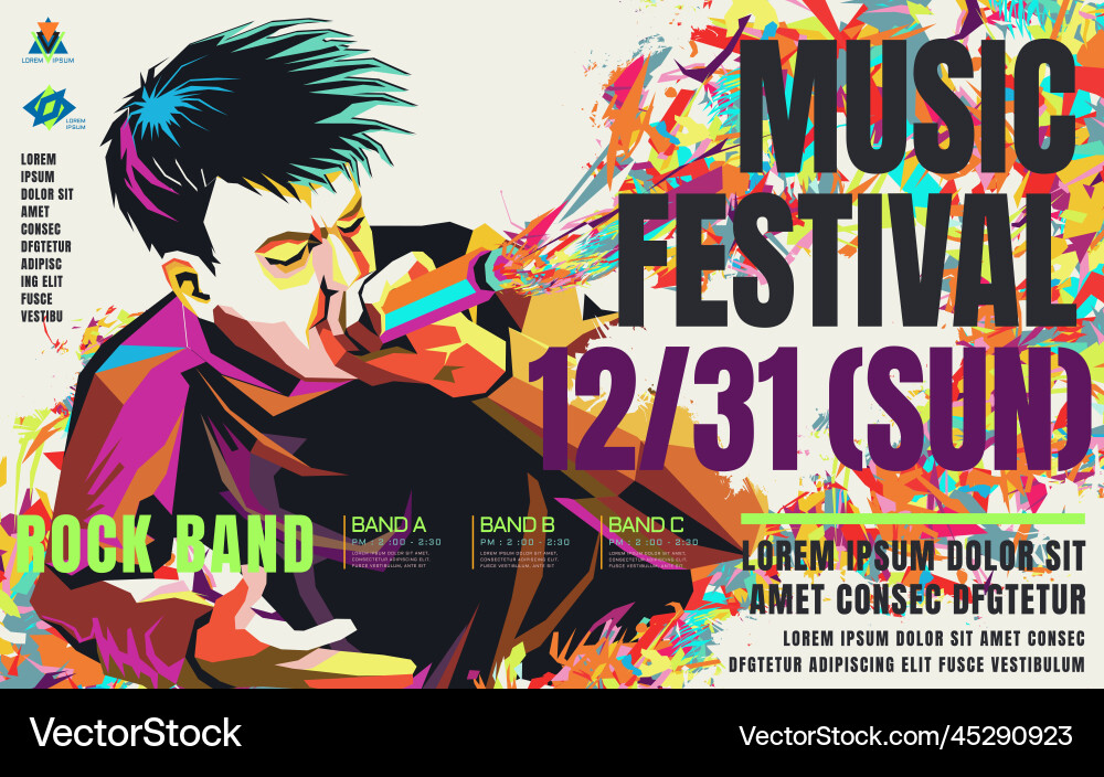 Music concert poster Royalty Free Vector Image