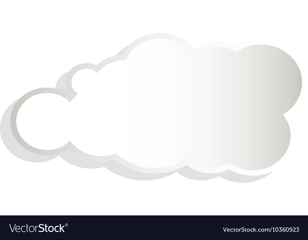 Single cloud shape icon Royalty Free Vector Image