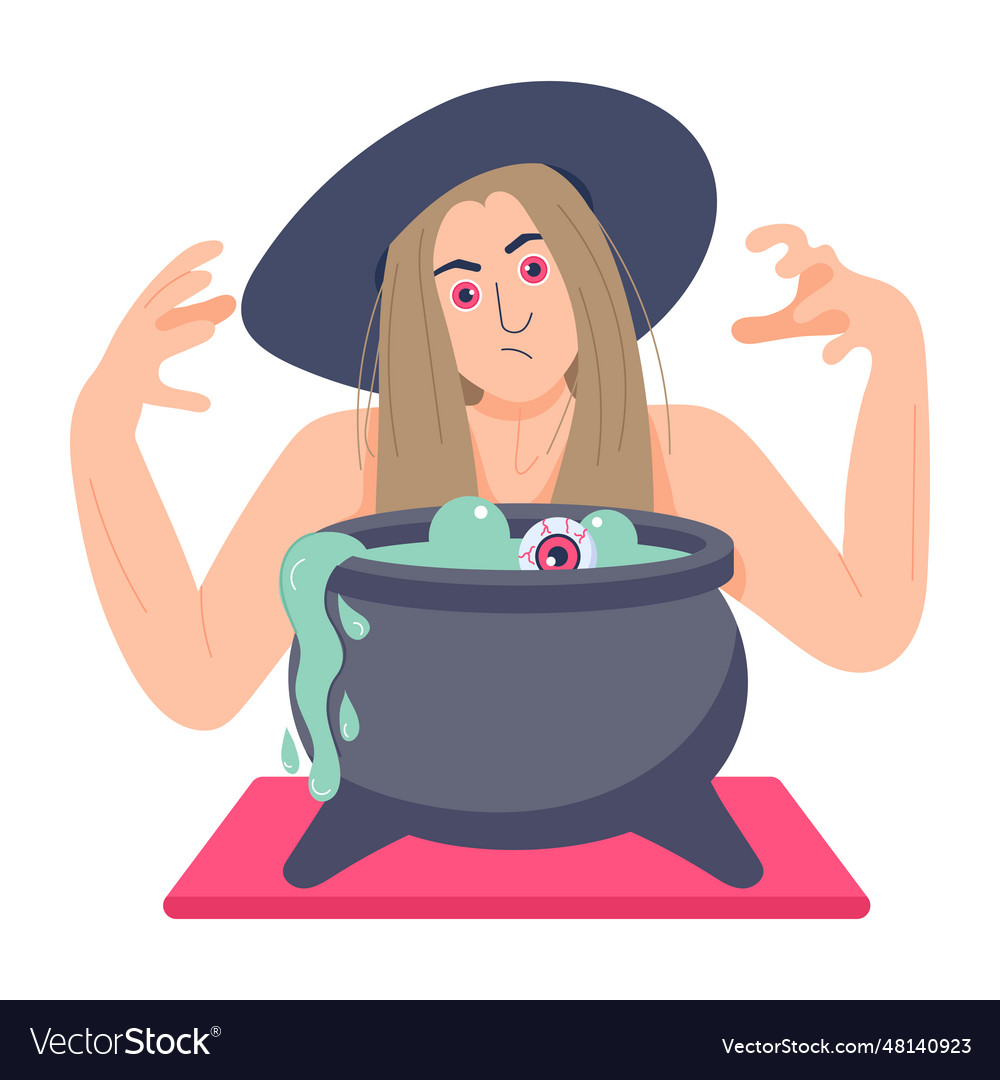 Witch cauldron Royalty Free Vector Image - VectorStock